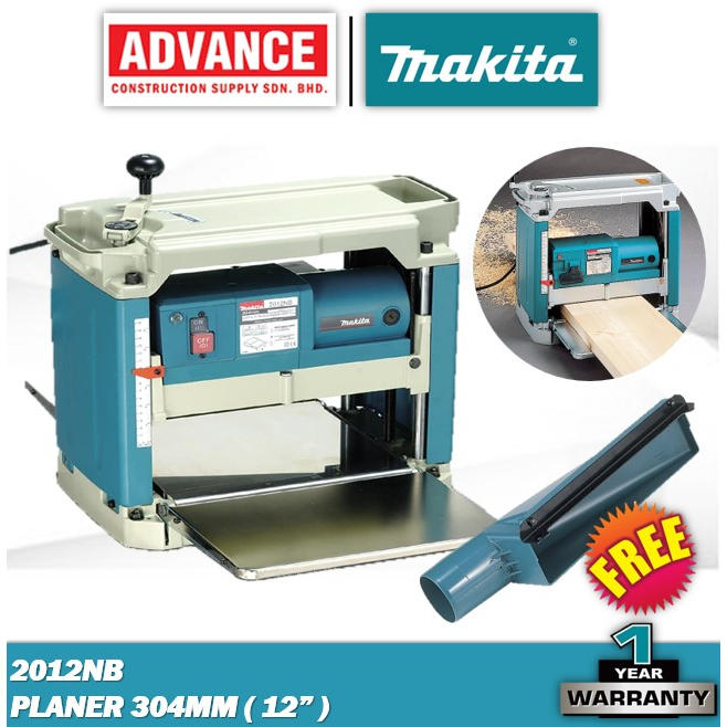 MAKITA 2012NB Planer 304MM (12") ( Free 193036-7 Dust Collector Hood ...