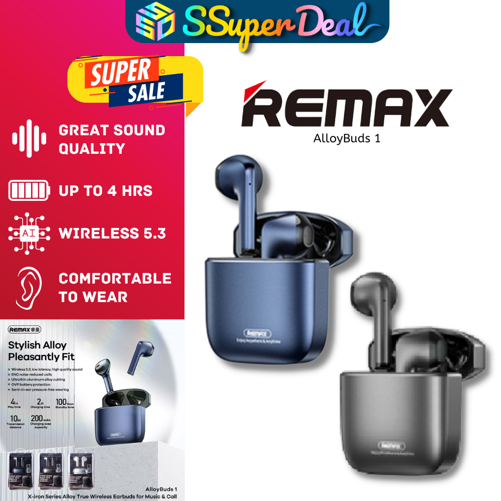 Remax X-iron Series AlloyBuds 1 Alloy True Wireless Earbuds for Music ...