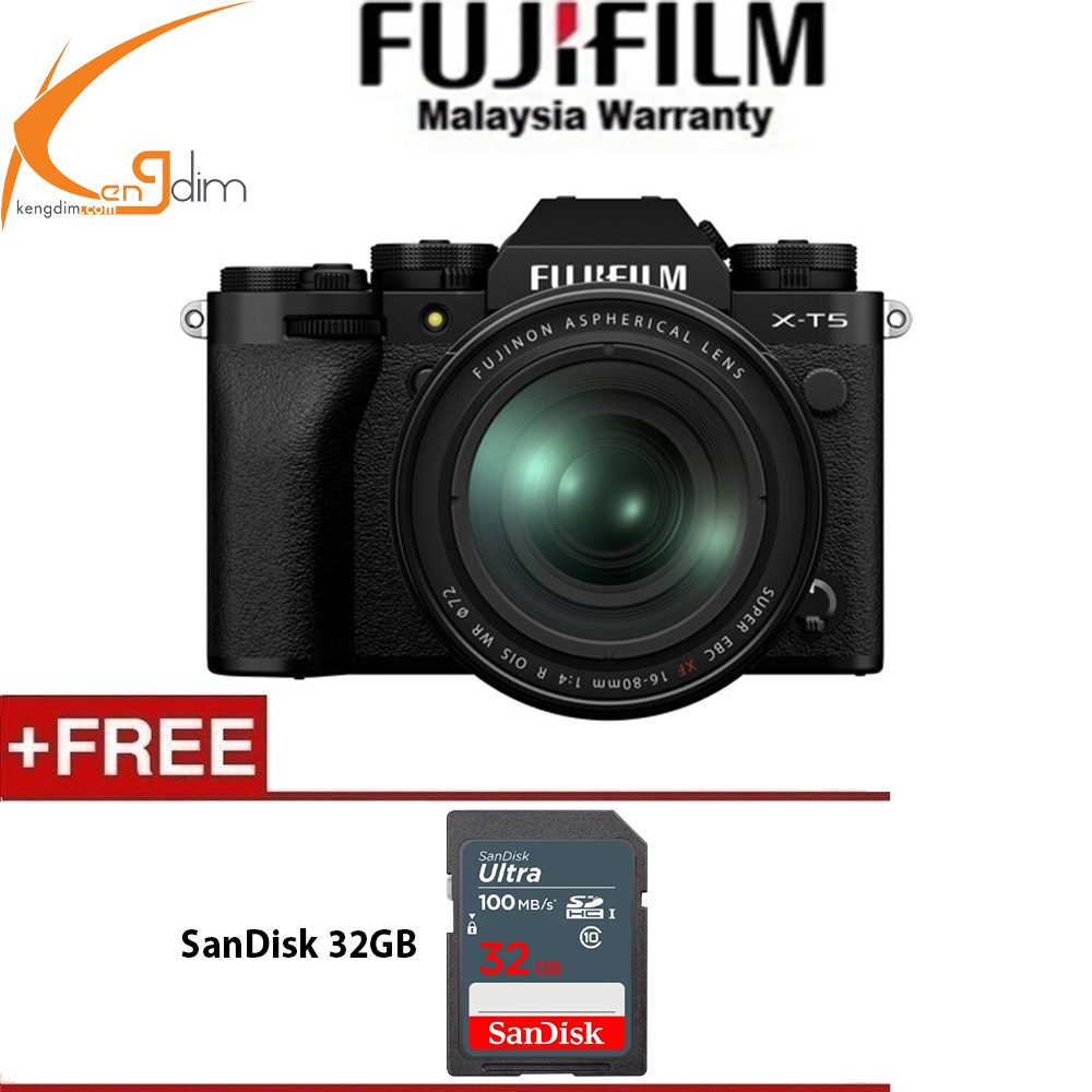 FUJIFILM X-T5 / XT5 Mirrorless Camera with 16-80mm Lens (FUJI MALAYSIA 1 YEAR WARRANTY) | Shopee ...