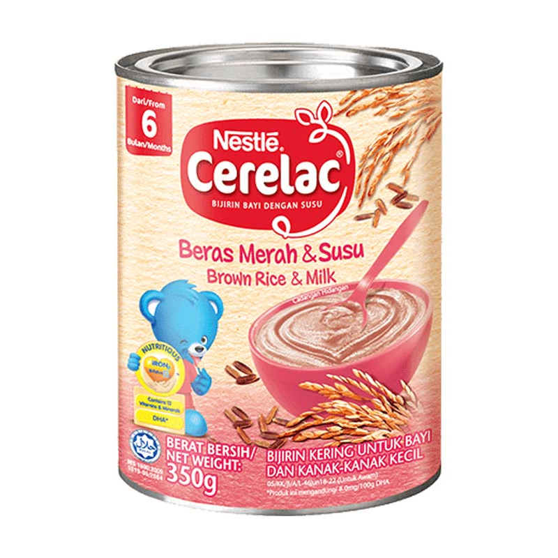 Nestle Cerelac Baby Cereal Brown Rice (Beras Merah & Susu) Rich In Iron ...
