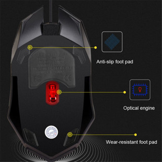 3D USB Optical Wired Gaming Ergonomic Mouse With Auto Sync RGB LED ...