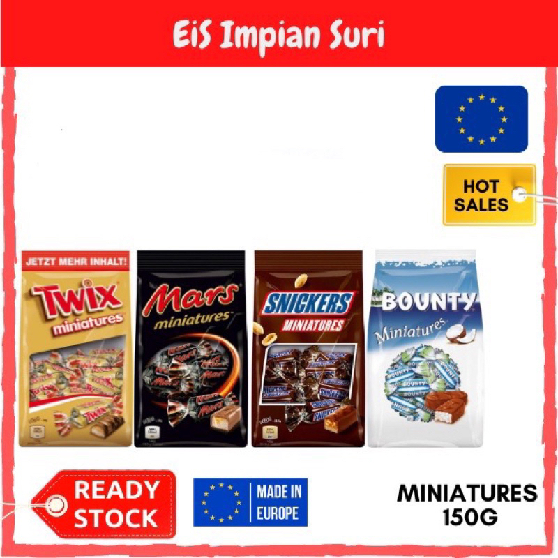 (Ready Stock!!) Snickers / Mars / Twix Miniatures Chocolate Bag 150g ...
