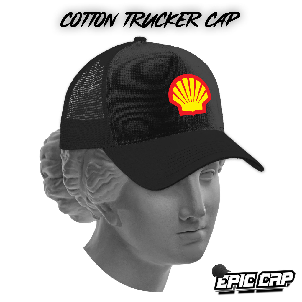 SHELL Motorsports Graphic Design Print Cotton Trucker Cap | Shopee Malaysia