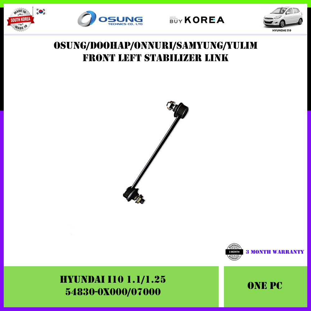 Hyundai I10 1.1/1.25 Front Stabilizer Link 1pc (LH 54830-0X000 or 07000 ...