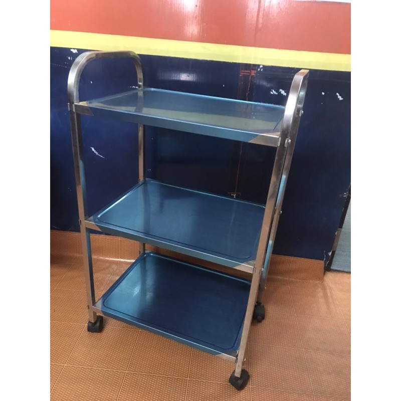 Stainless Steel DIY Food Trolly 3 Tier Tiga Three Trolley Food Kitchen ...