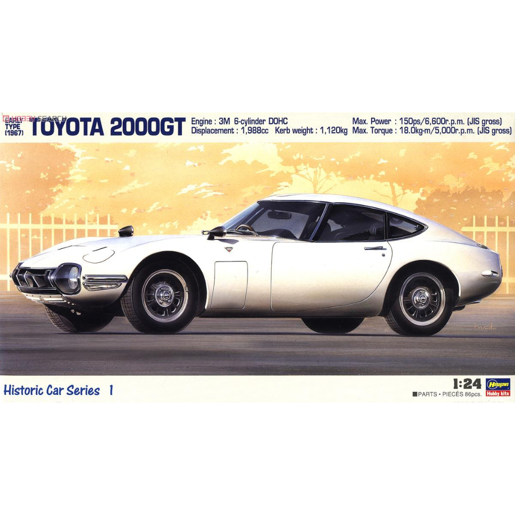 Hasegawa 1/24 Toyota 2000GT Early Type 1967 Sports Car [21201] | Shopee Malaysia