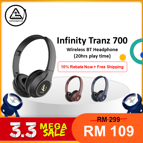 Infinity by Harman Tranz 700 Wireless Bluetooth Headphone - 20 Hours ...