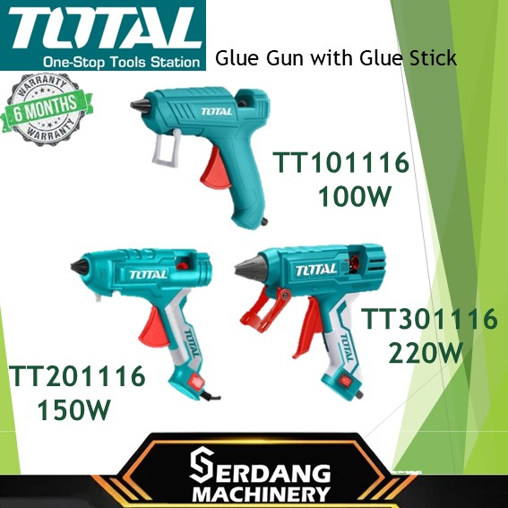 TOTAL Glue Gun With Glue Sticks TT101116, TT201116, TT301116 | 6 Month ...