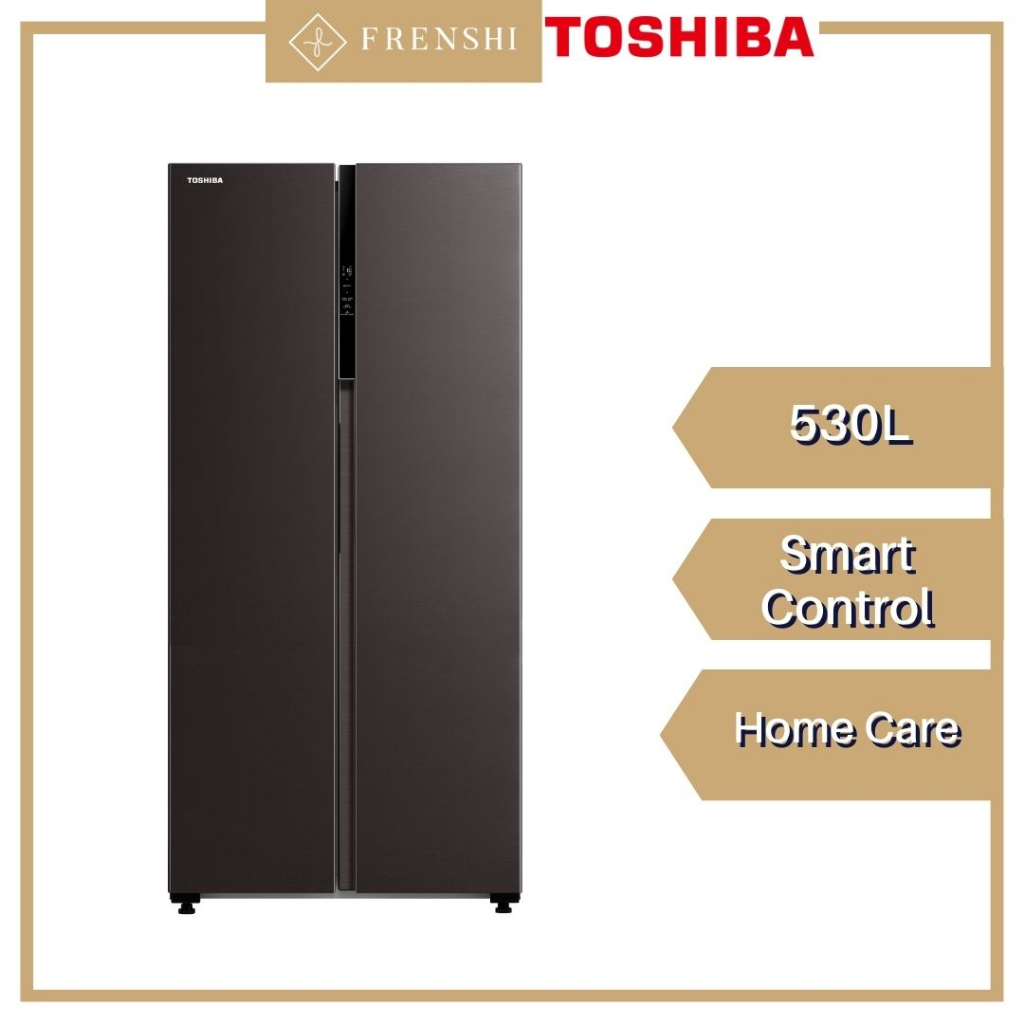 Toshiba GR-RS600WI-PMY(37) 530L SIDE-BY-SIDE Refrigerator [ FRENSHI ...