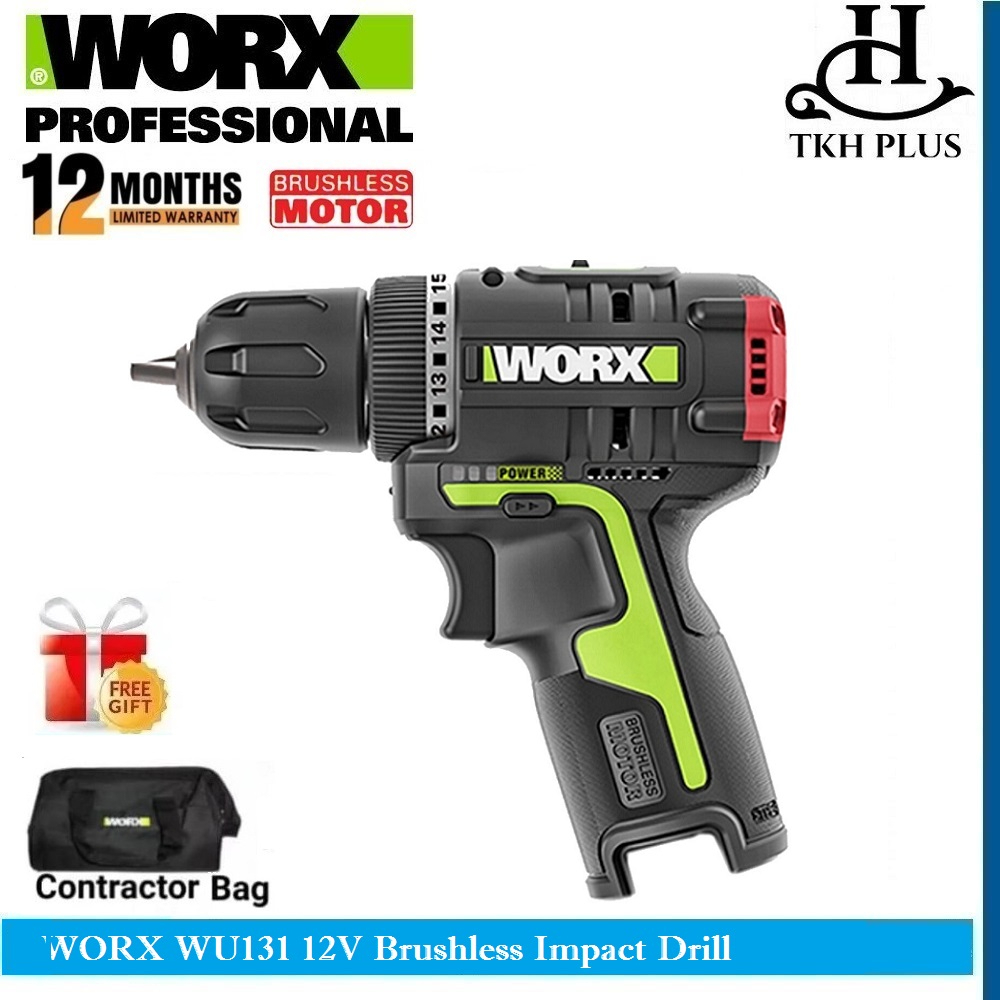 WORX WU131 12V Brushless Impact Drill ( Bare Tool ) | Shopee Malaysia