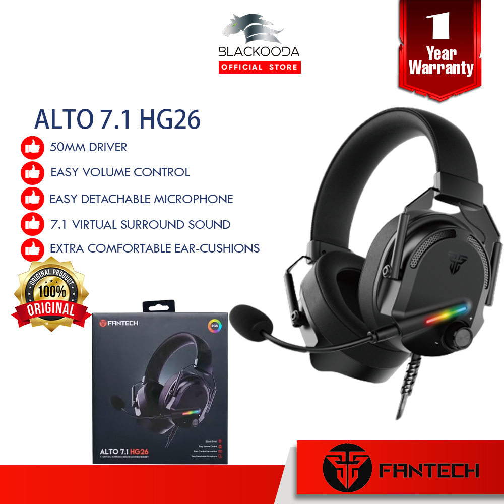 Fantech HG26 ALTO Gaming Headset Spectre II Virtual Surround Sound 7.1 ...