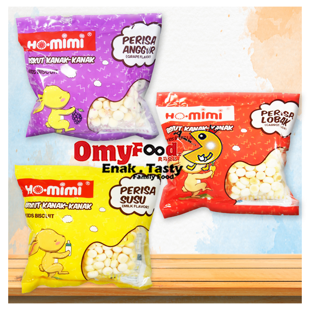 150g (25g x 6pack = 1pack) Ho-Mimi Kids Biscuit [ Grape / Milk/ Carrot ...