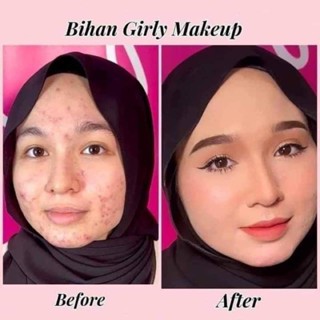 BIHAN GIRLY MAKEUP | FOUNDATION MALAS | LIPTINT BIHAN | CORRECTOR OREN ...