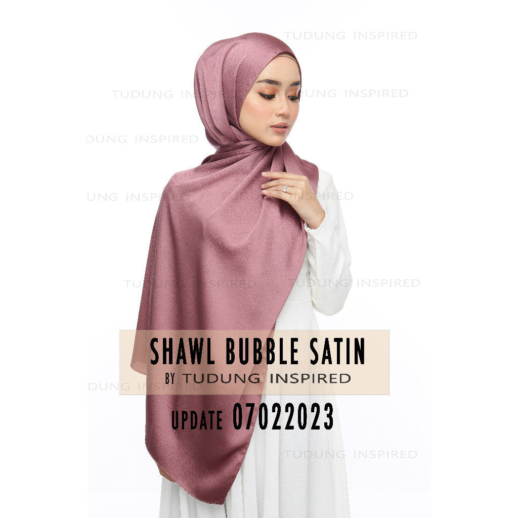 [ READY STOCK ] HIGH QUALITY Shawl Luxe Bubble Satin | Shopee Malaysia