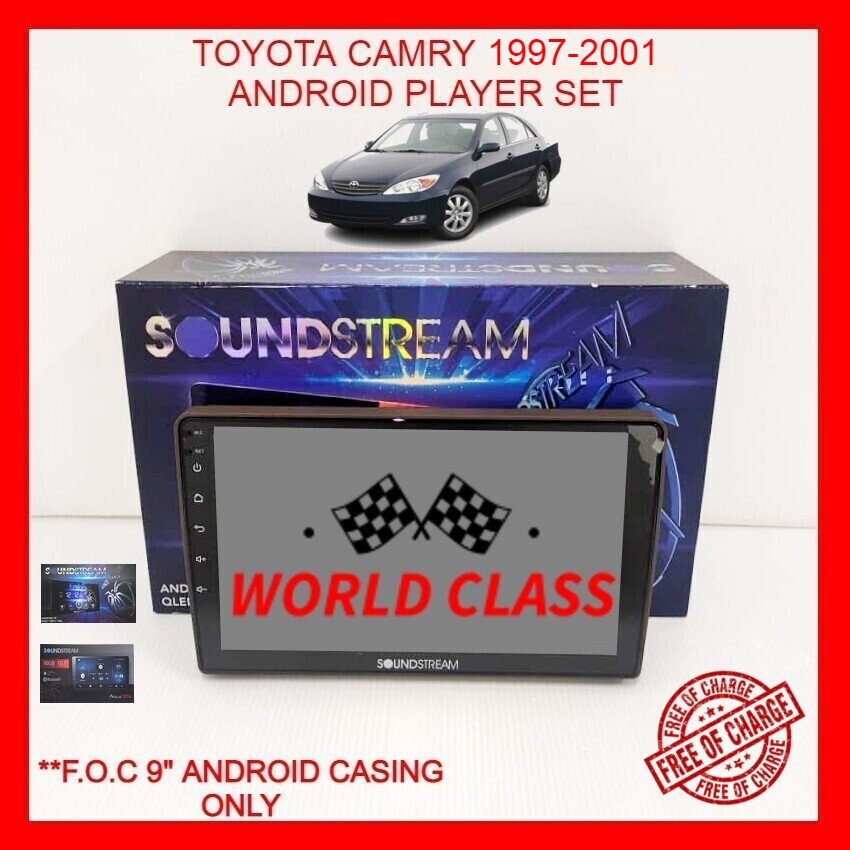TOYOTA CAMRY 1997-2001 SOUNDSTREAM 9" ANDROID IPS PLAYER FULL HD SCREEN ...