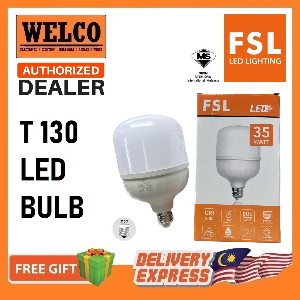 FSL LED HIGHBAY T-BULB E27 6500K Daylight [10W, 20W, 35W, 55W] | Shopee Malaysia