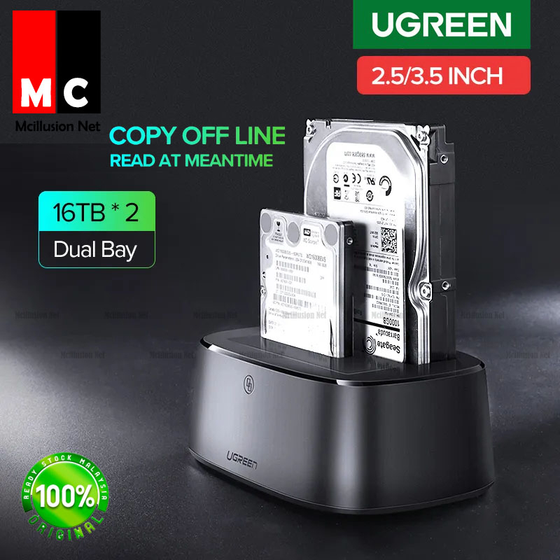 Ugreen HDD Docking Station SATA to USB3.0 Adapter 2.5/3.5 SSD Disk Case HD Box Dock Hard Drive ...