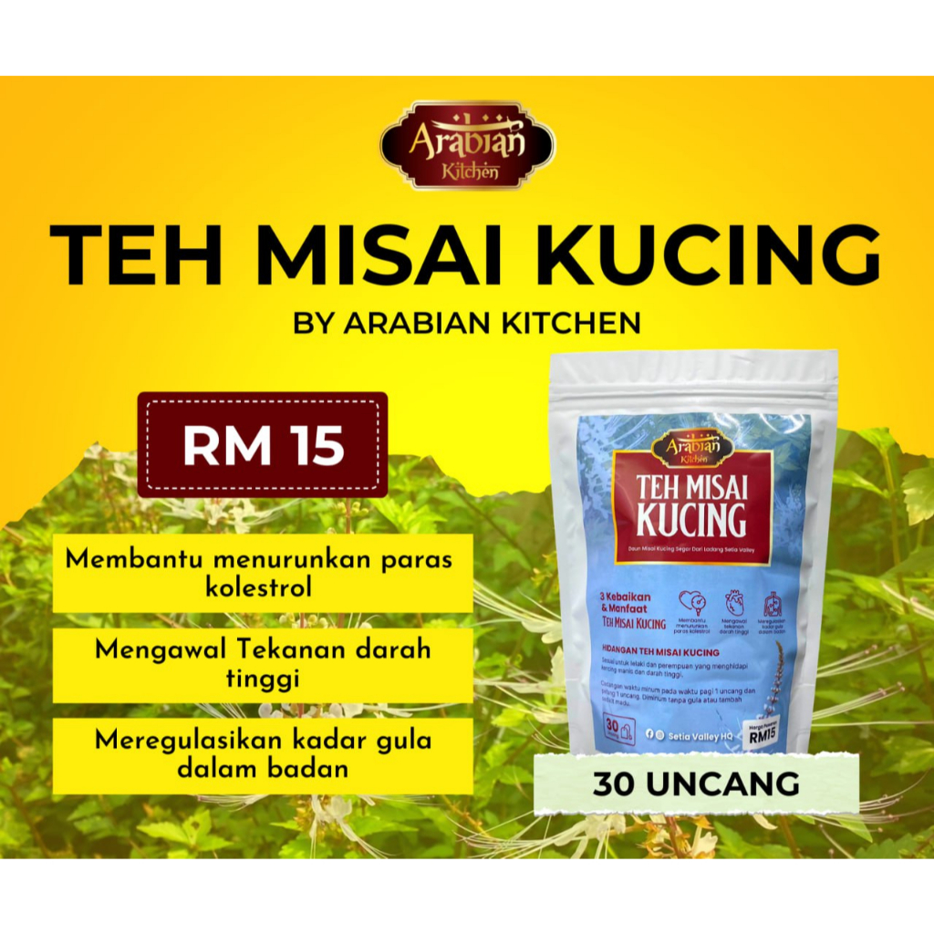 Teh Misai Kucing Daun 100% 30 Sachet | Shopee Malaysia