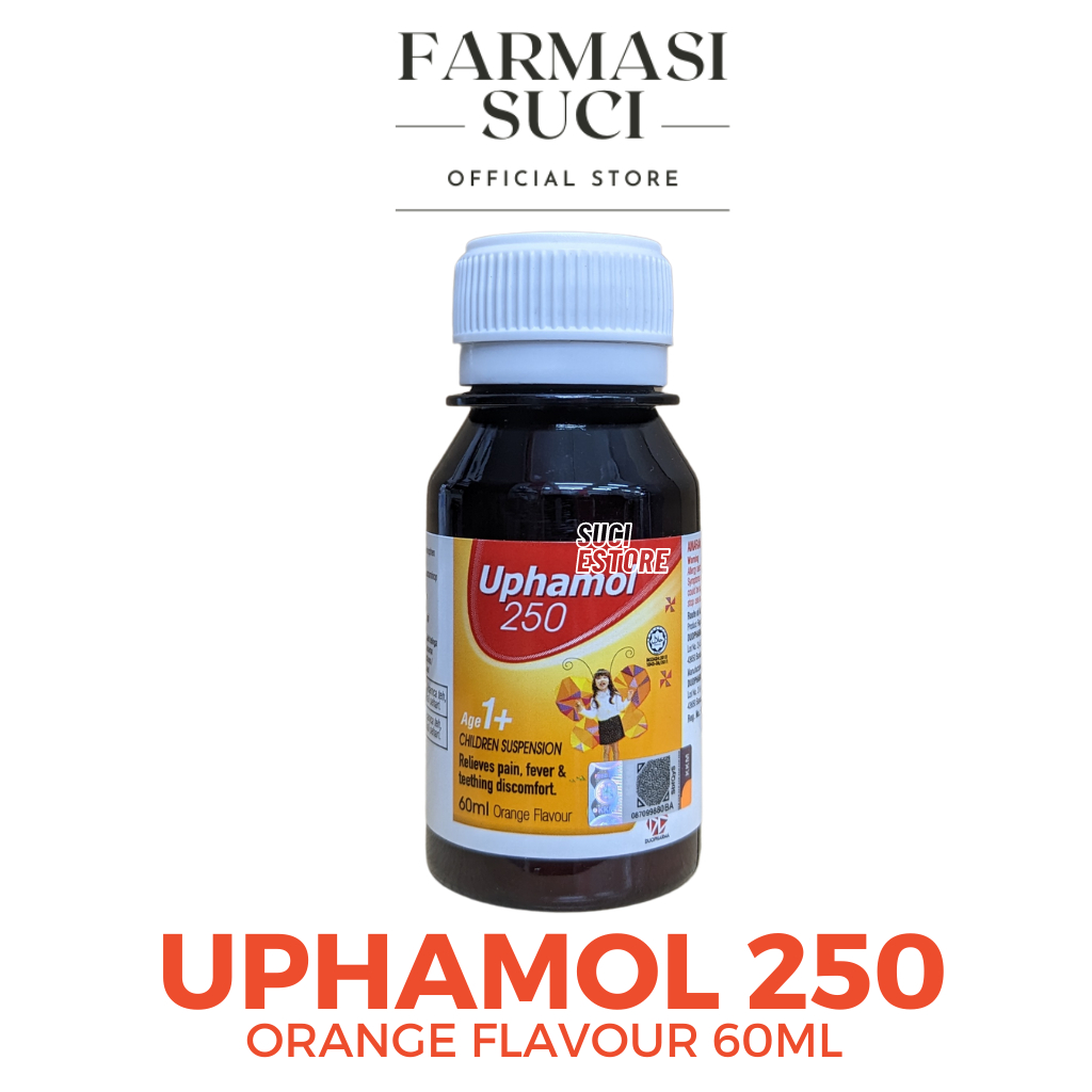 Uphamol 250 Paracetamol Suspension Orange Flavour 60ml | Shopee Malaysia