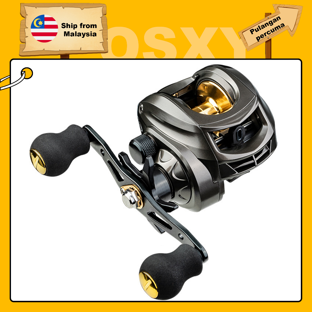 Baitcasting Fishing Reel 17.64LB Carbon Fiber Drag, Cross-Fire 8 Magnet Braking System ...