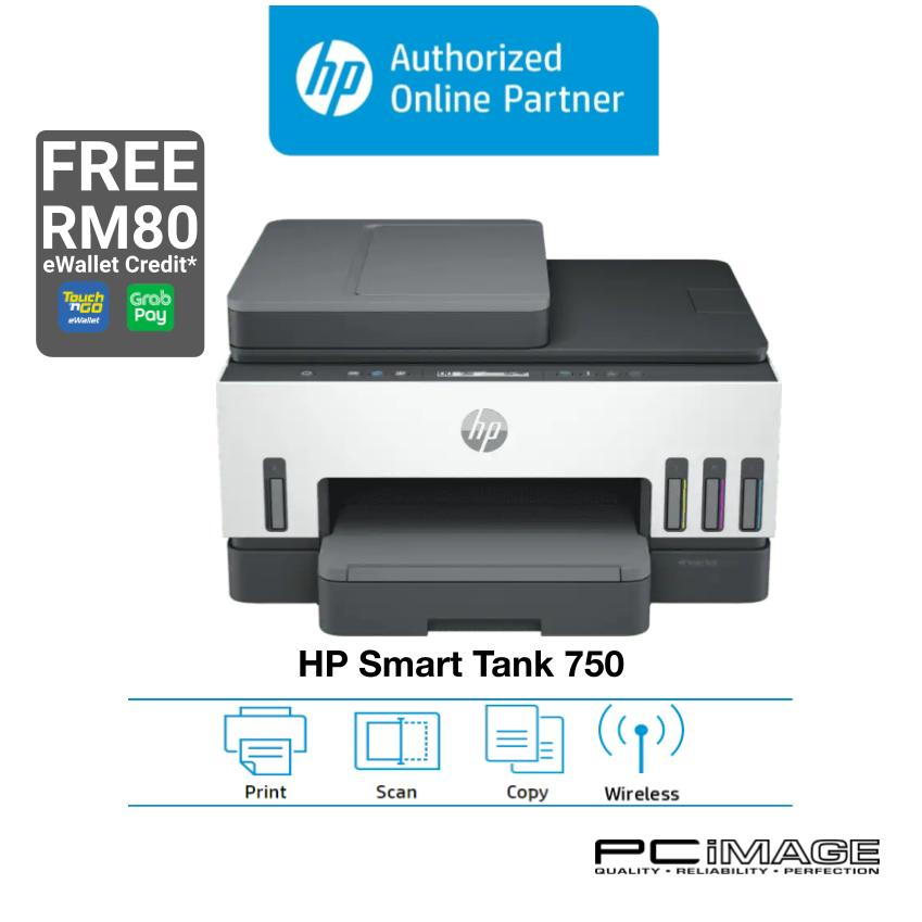 HP Smart Tank 750 All In One Printer Print/Scan/Copy/Auto Duplex/Auto ...