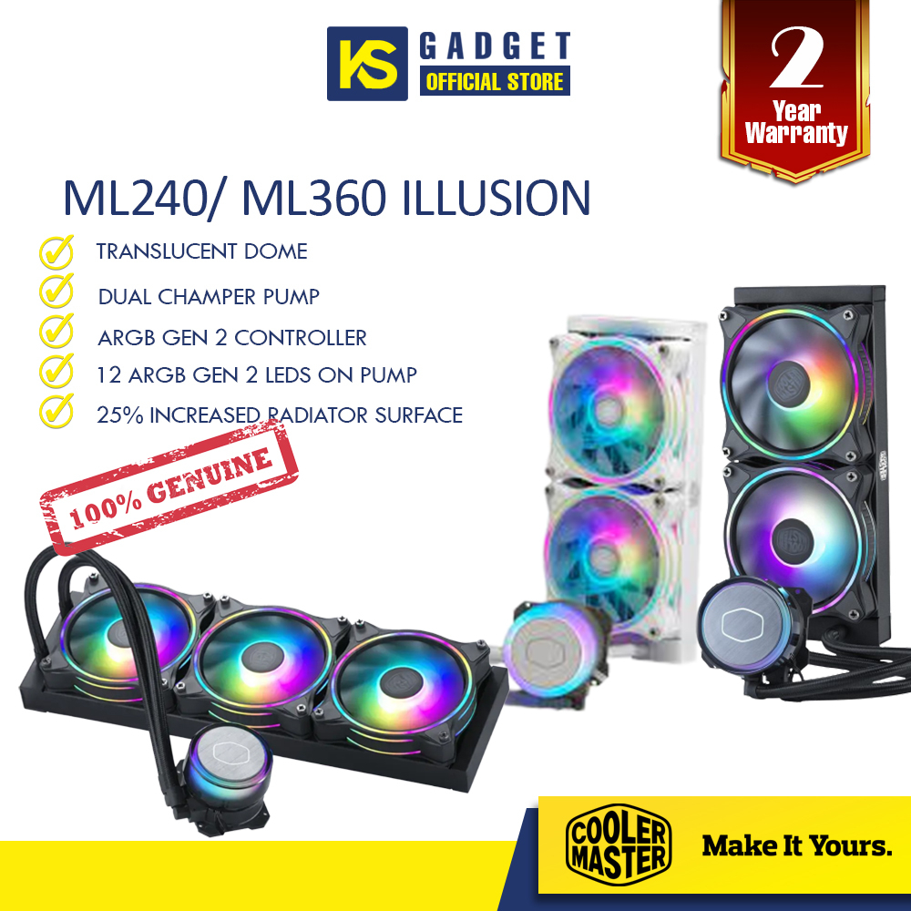 Cooler Master MasterLiquid ML240/ML360 Illusion 240mm /360mm AIO Water ...