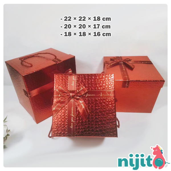 Nijito - Square Birthday Open House Present Gift Box Bouquet Box Flower ...