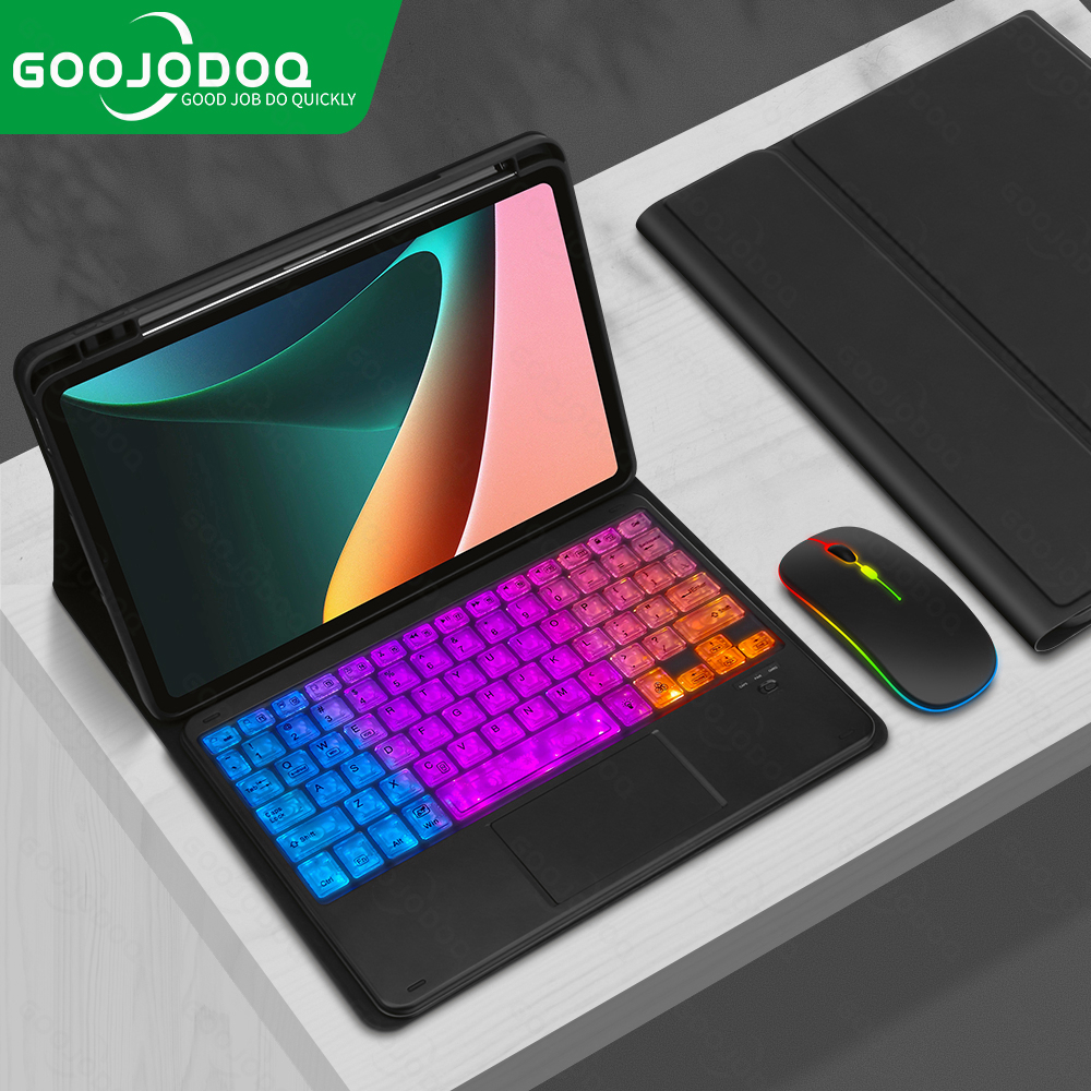 Goojodoq Bluetooth Keyboard With Backlight Wireless Keyboard Mouse