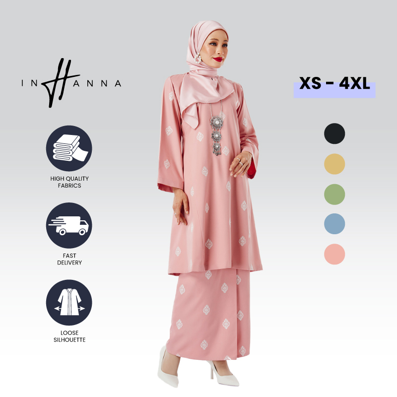 INHANNA Lufyaa Embroidered Kurung Riau | Shopee Malaysia
