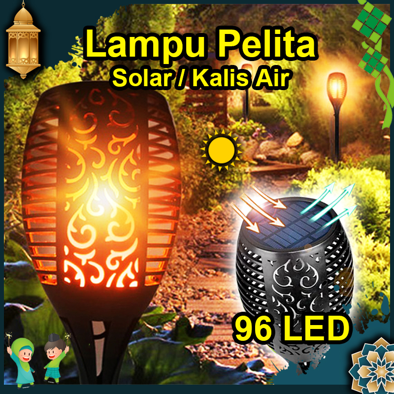 Lampu LED Pelita Solar Lip Lap Kelip Kelip2 Hari Raya Taman Waterproof ...
