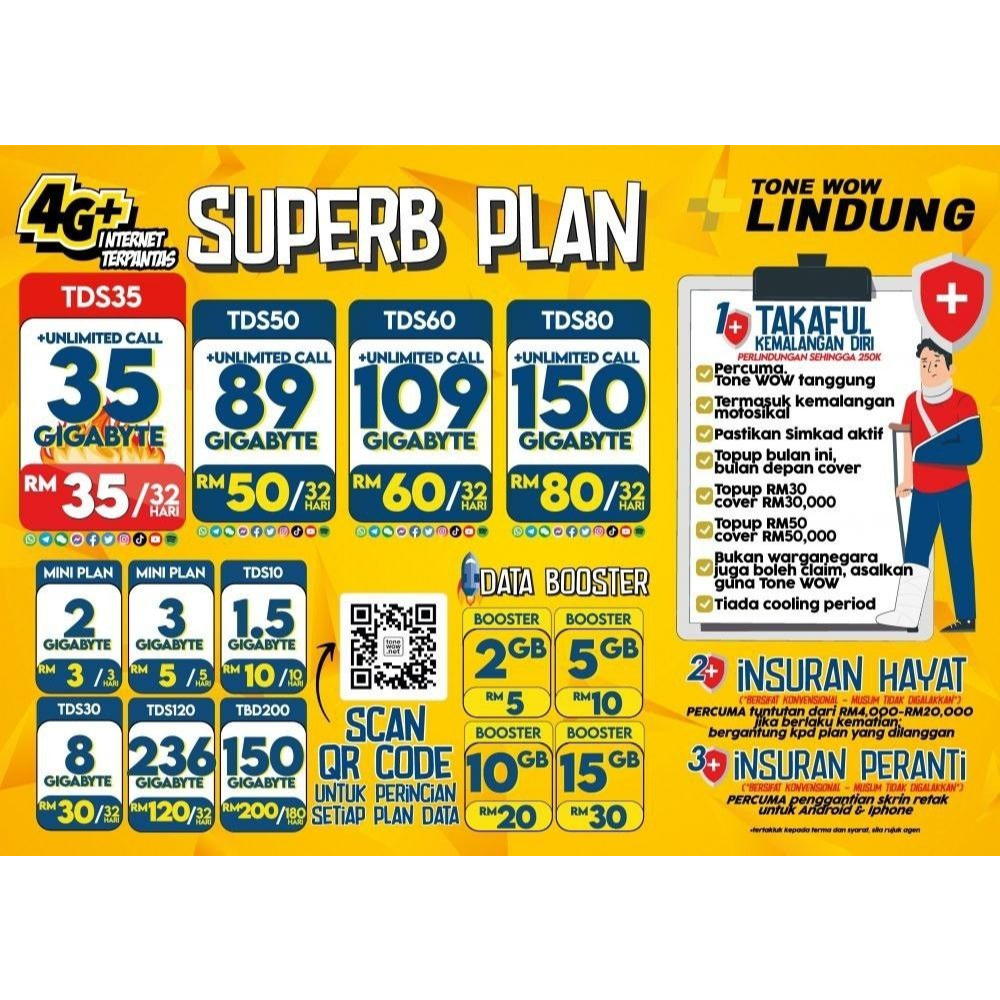 Simcard ToneWow Digi - Plan Terbaru dan Jimat | Shopee Malaysia