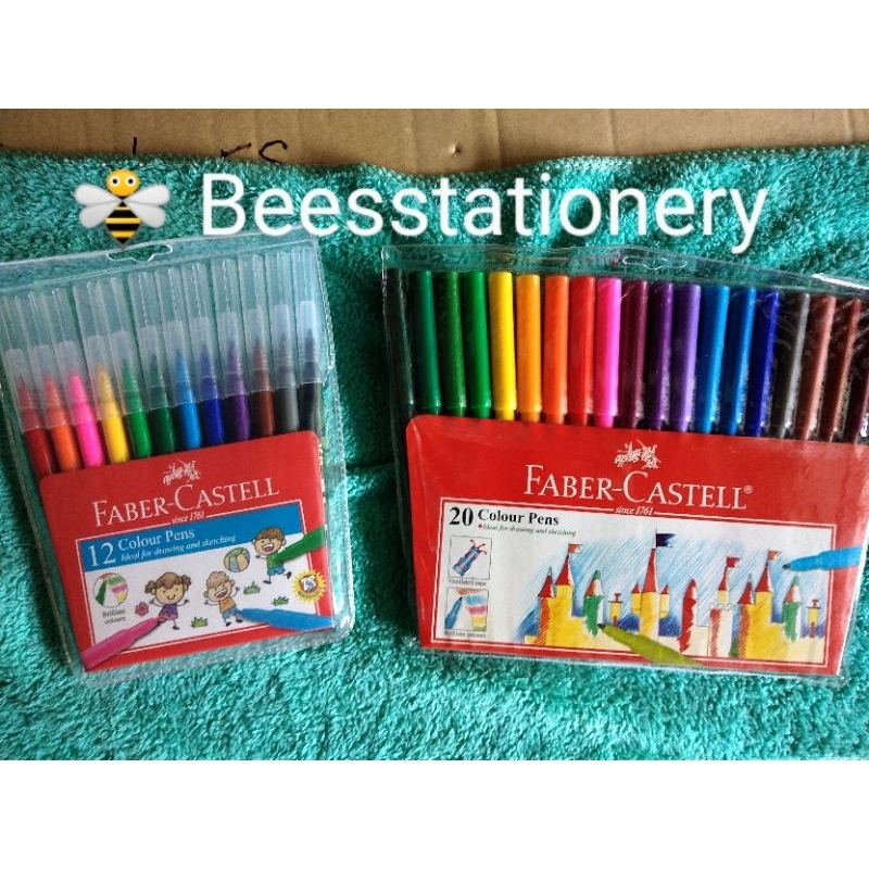 Faber castell 12colour /20 colours pen-magic colour | Shopee Malaysia