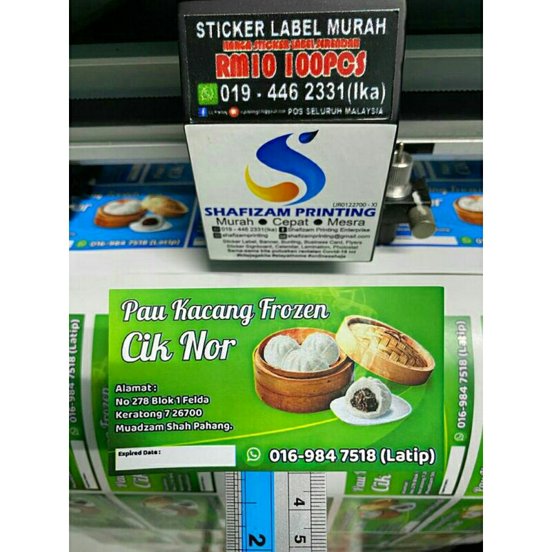 Sticker Label size Bizcard | Shopee Malaysia