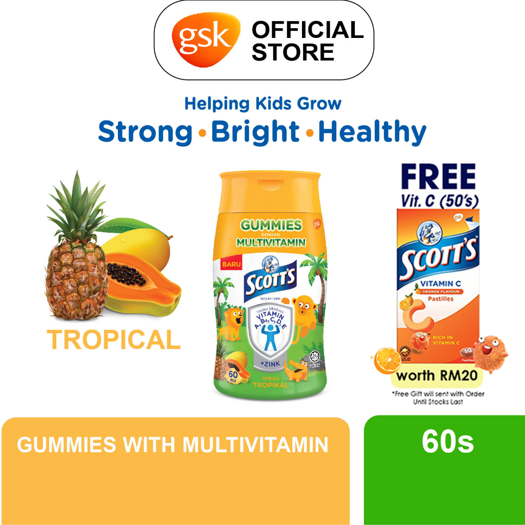 Scott's Gummies with Multivitamin - 2 Flavours (1 x 60's) | Shopee Malaysia
