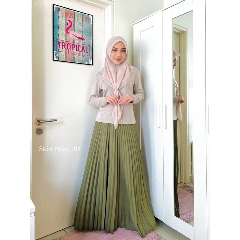 Pleated Skirt (Flowy) | Shopee Malaysia