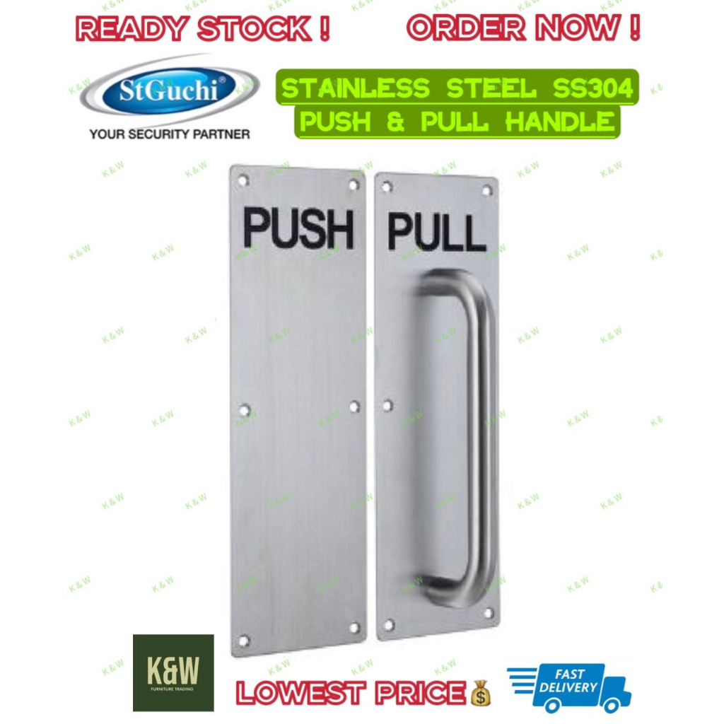 ST Guchi Stainless steel SS304 Pull Plate Door Handle & Push Plate SGPH ...