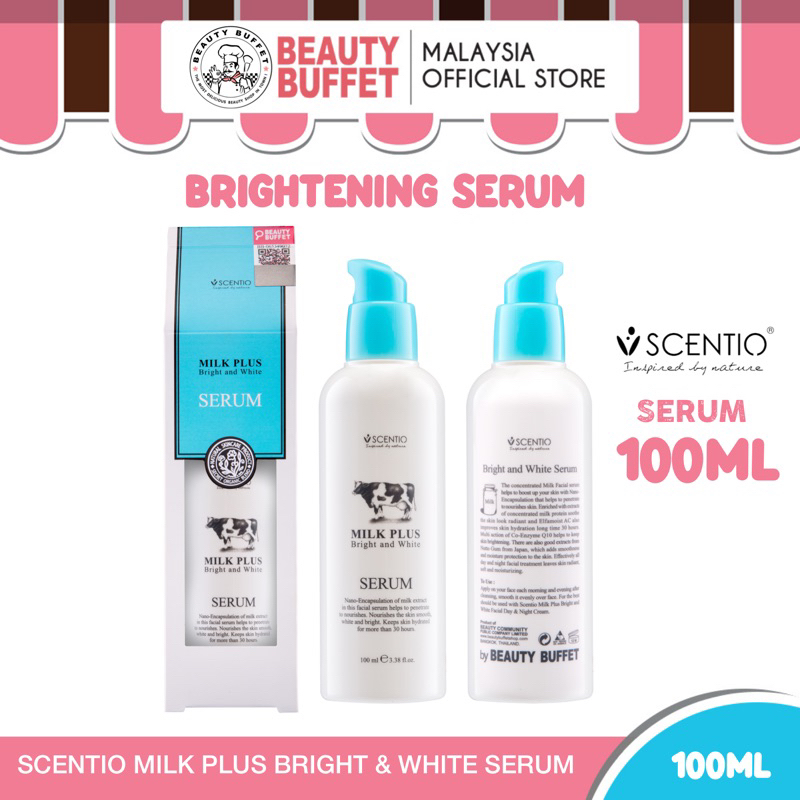 Beauty Buffet Scentio Milk Plus Bright & White Serum - 100ml | Shopee ...