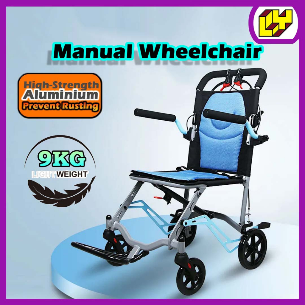 Lightweight Manual Wheelchair Kerusi Roda Ringan Standard Flip Up ...