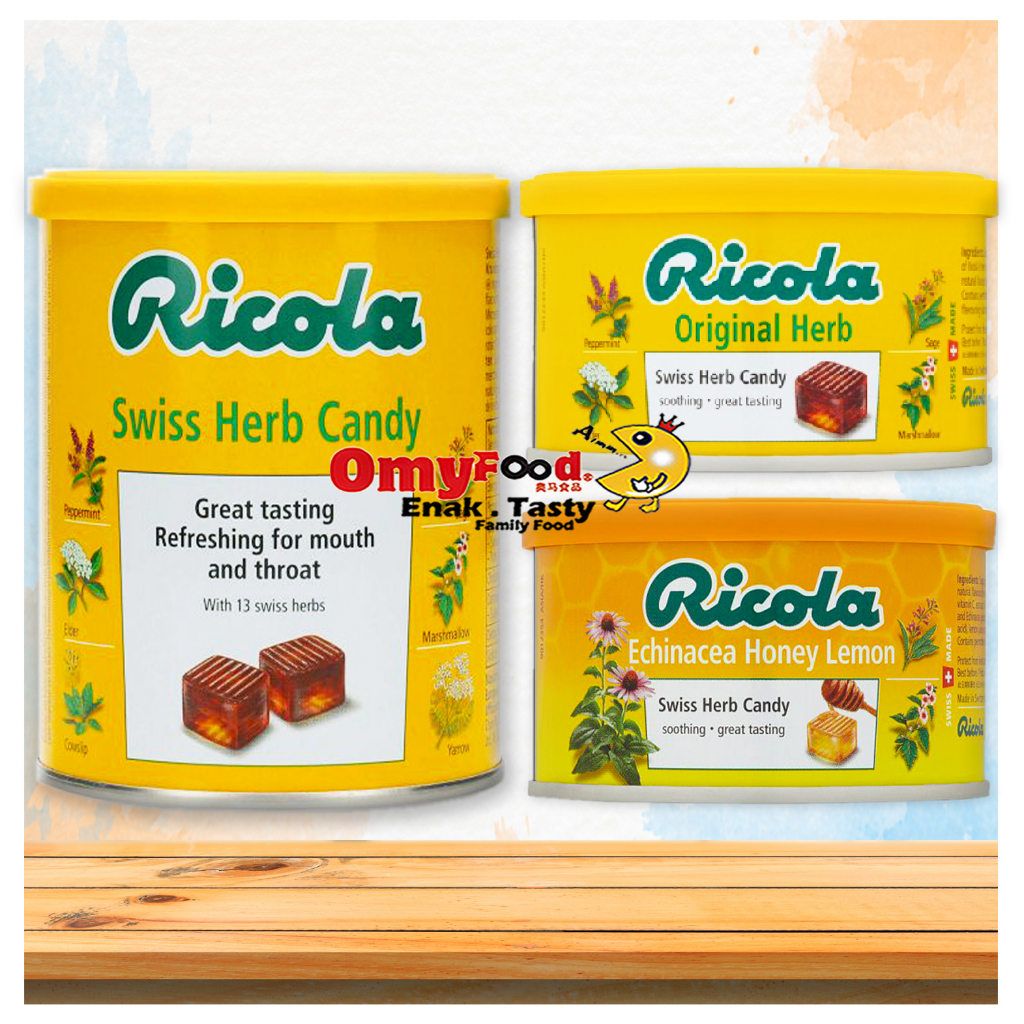 250g / 100g Ricola Swiss Herb Candy [Original / Echinacea Honey Lemon ...