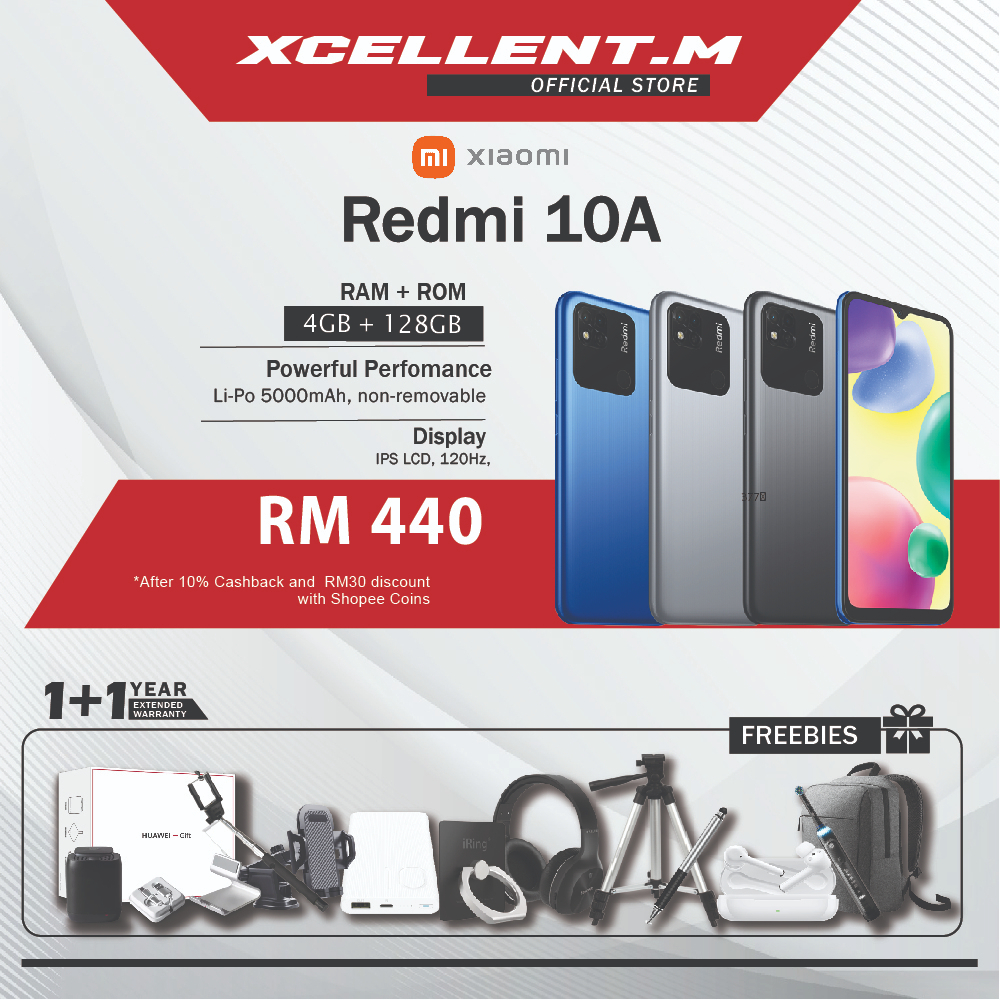 REDMI 10A [4GB RAM 128GB ROM] - Original XIAOMI Malaysia | Shopee Malaysia