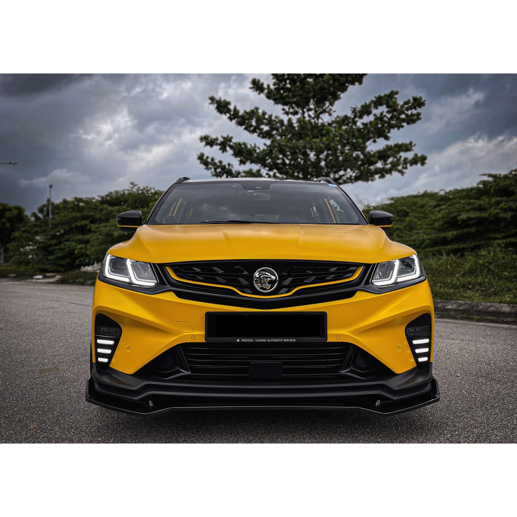 Proton x50 Stylish Front Lip 3 Pieces (Matte Black/Gloss Black/Gloss ...