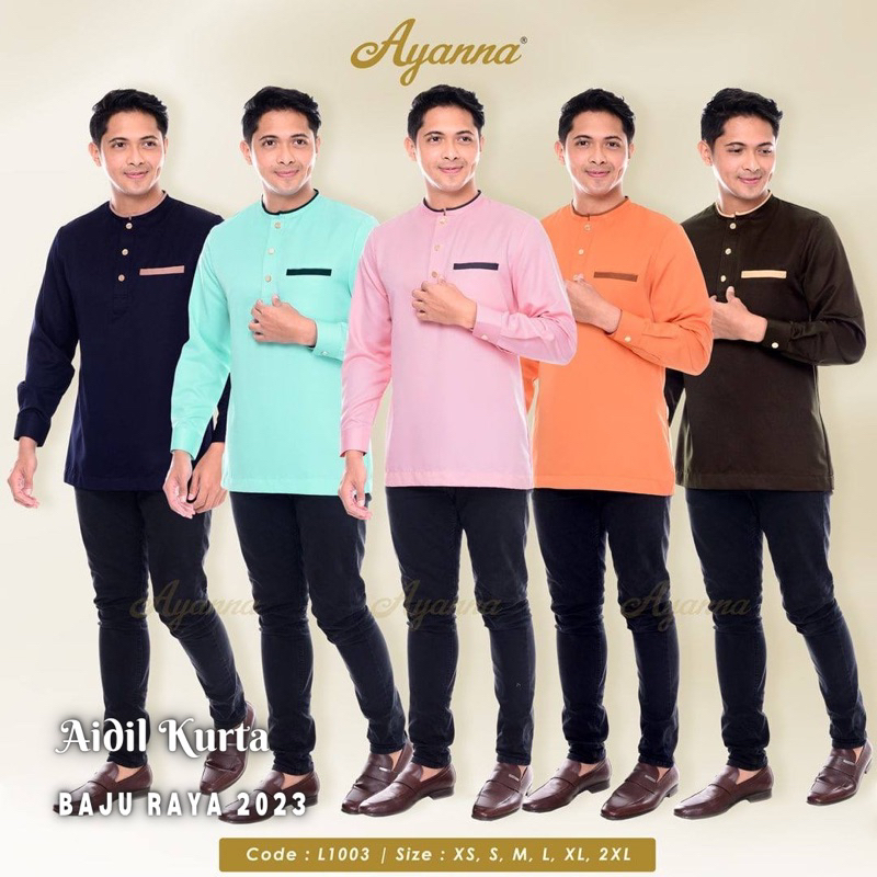 Aidil Kurta L1003 - Kurta Raya Sedondon. Baju Melayu. Cekak Musang ...