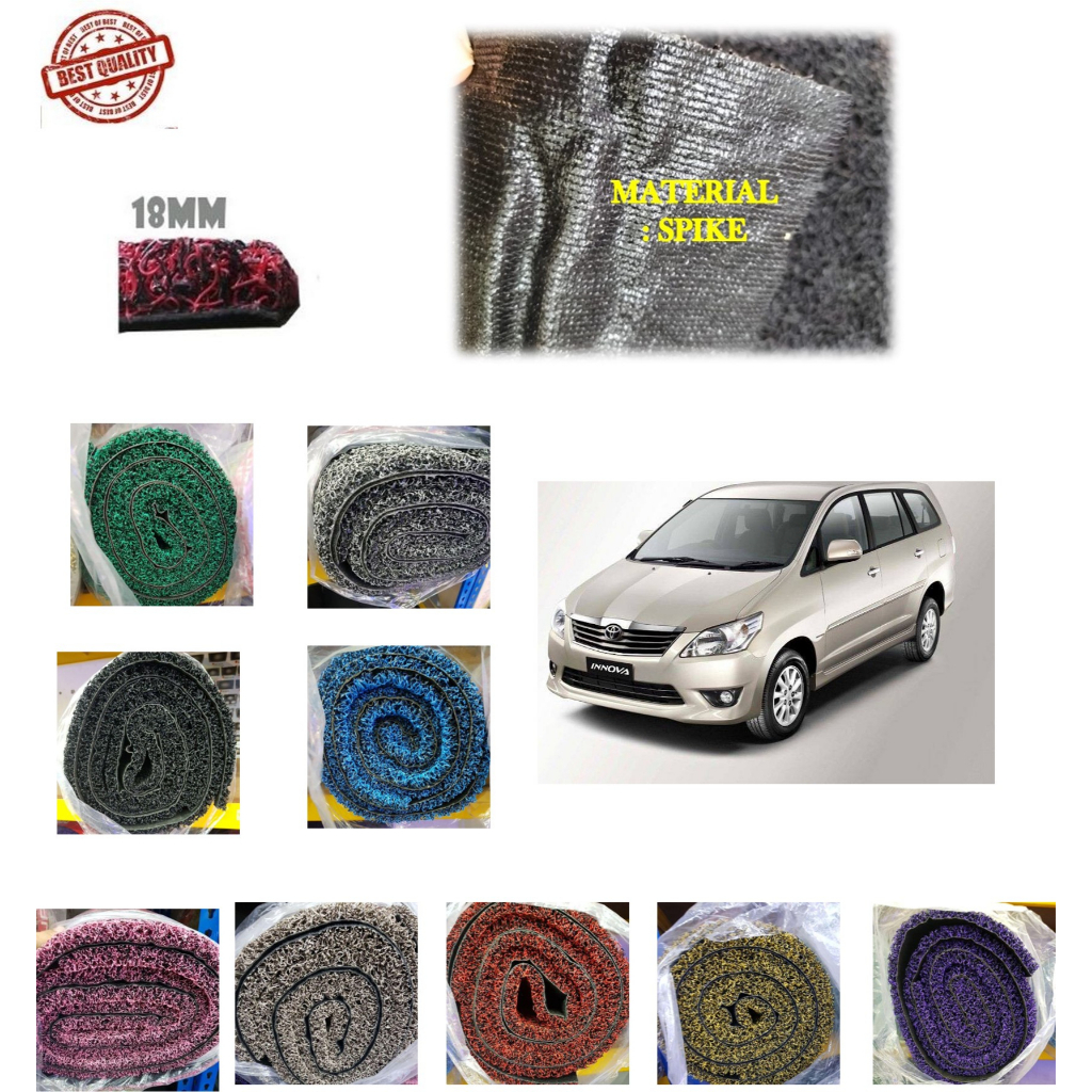 TOYOTA INNOVA 2005 - 2016 PER-CUT CUSTOMIZED SPIKE BACKING 18MM ...