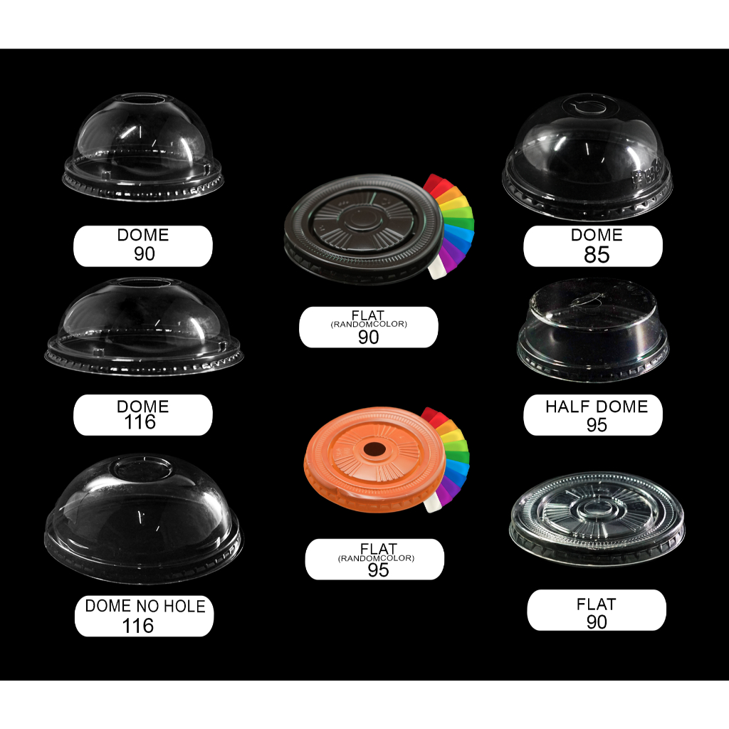 Penutup Cup Sahaja Cawan Plastik Plastic Cup Dome Lid Halfdome Flat Lid ...