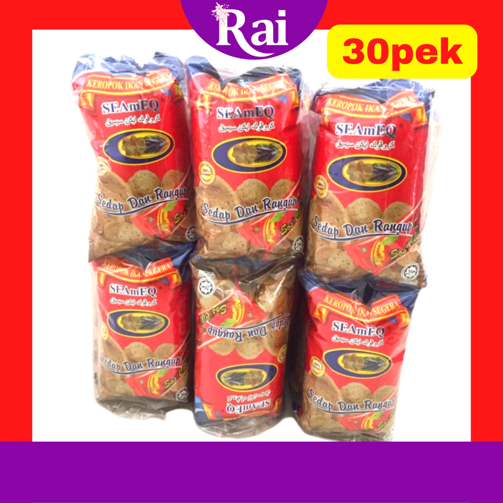 Keropok SeaMeq / Keropok Segera / Keropok Ikan Segera SeaMeq (40g) x 30 ...