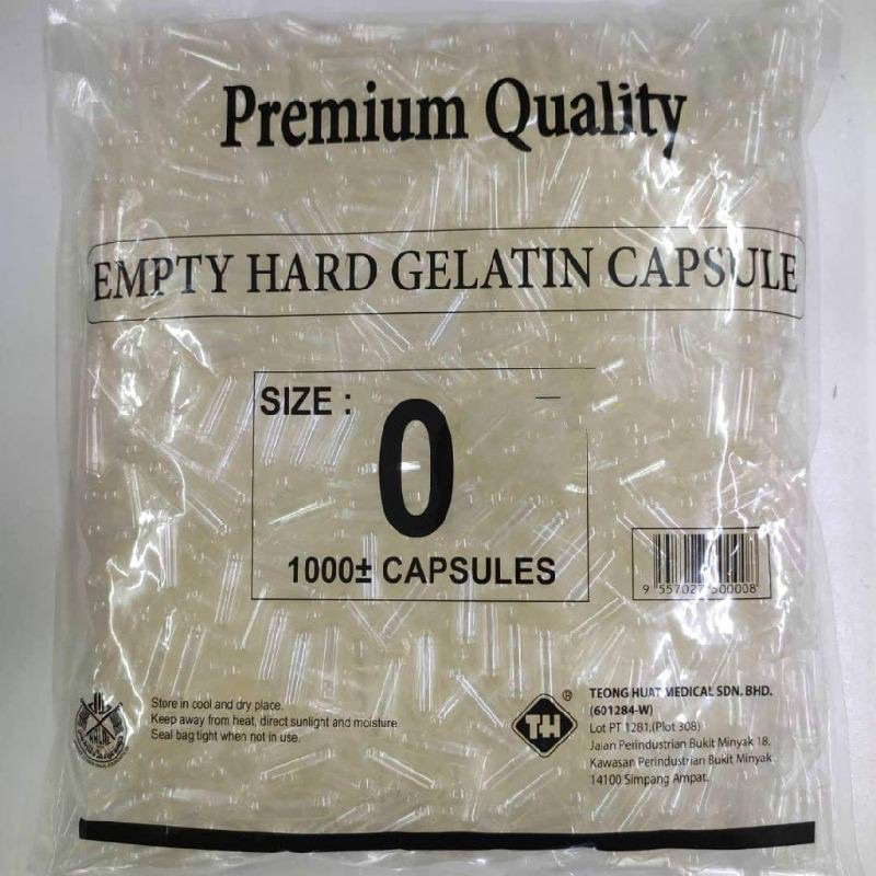 Empty Hard Gelatin Capsule 1000 Capsules Premium Quality Size O Kapsul ...