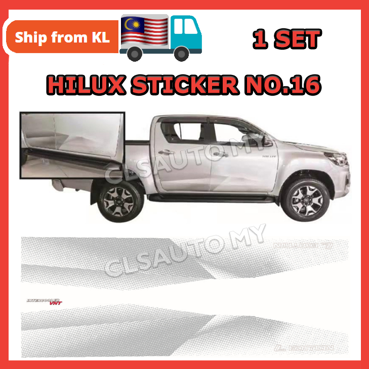 TOYOTA Hilux Body Sticker Design No.16 - Car Body Sticker Side Lining ...