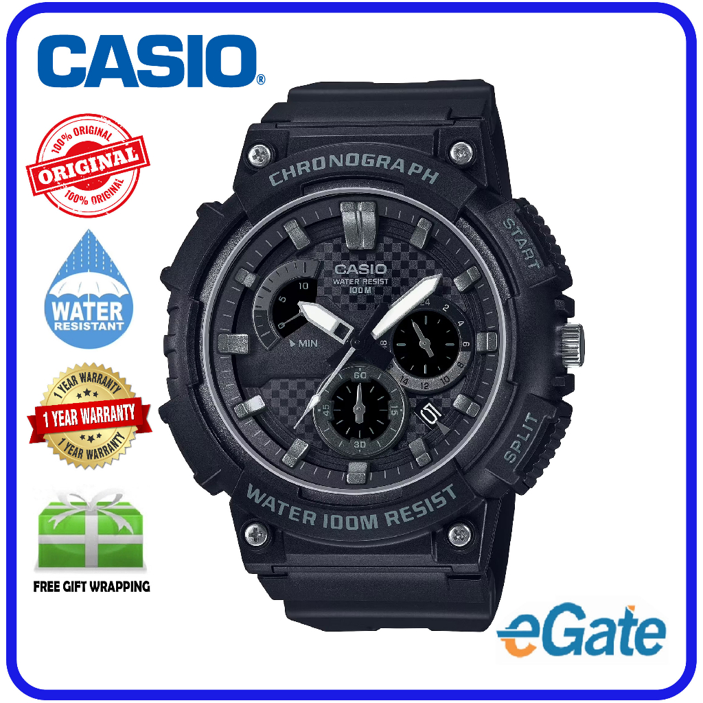 Casio MCW-200H-1A2 Men Analog Date Functioning YOUTH Chronograph ...