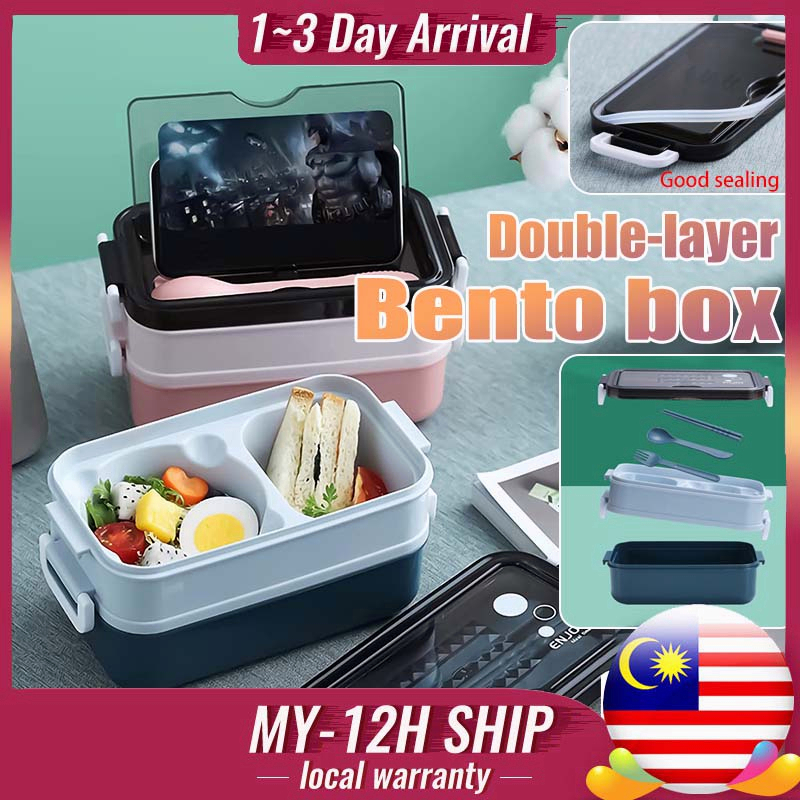 2023 New Nova Double-layer Food Grade Lunch Box With Tableware ...