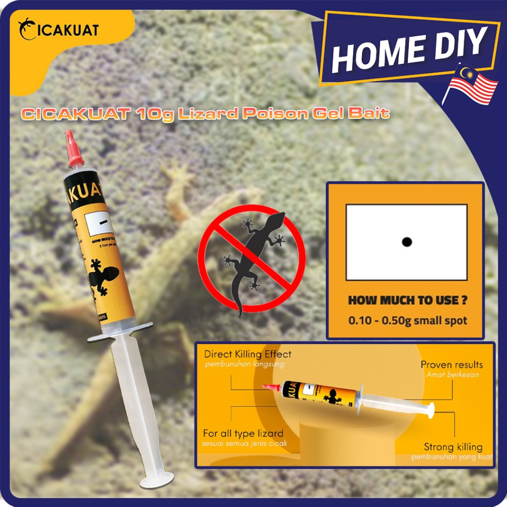 Lizard Gel Bait 10g 100% LIZARD Killer/ Anti Lizard /Ubat Cicak ...